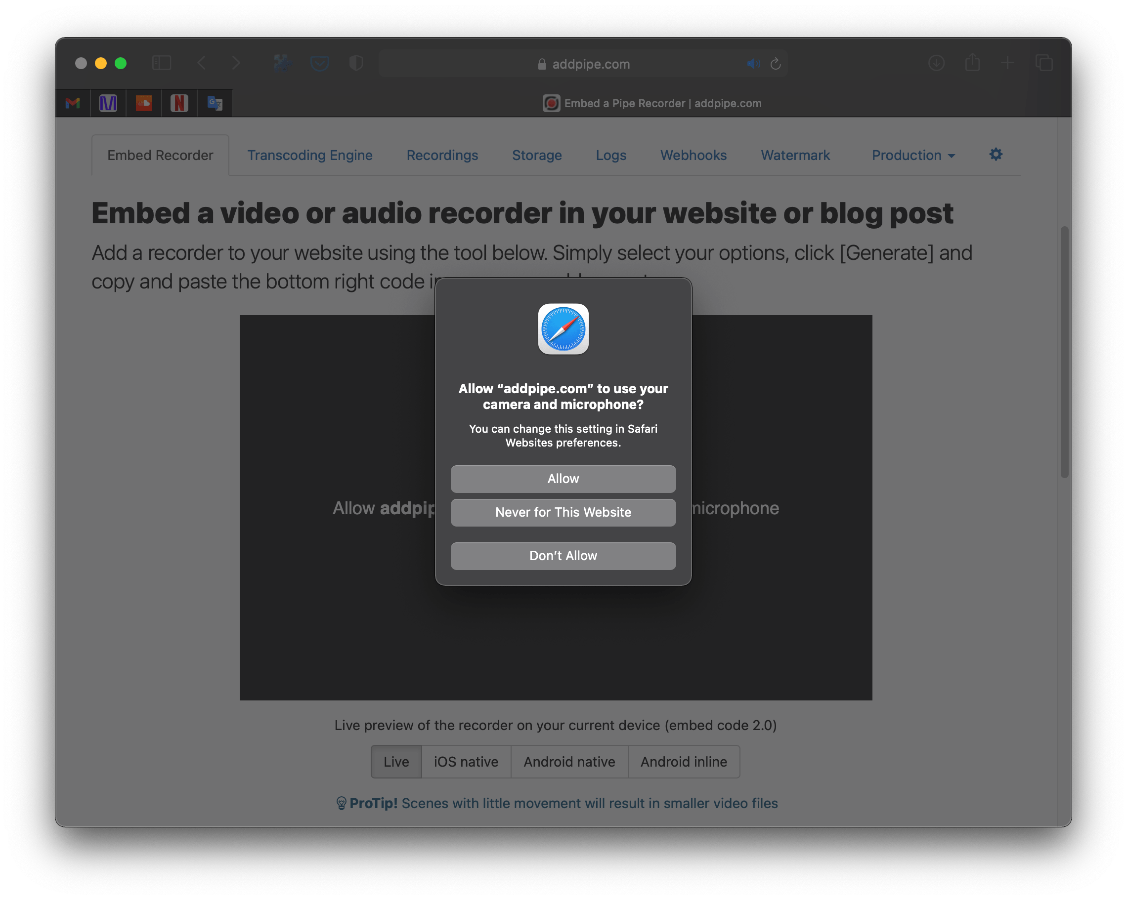 Beta Support for Safari on macOS