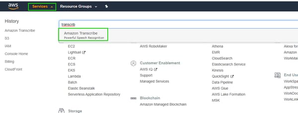 Integrating Pipe With Amazon Transcribe